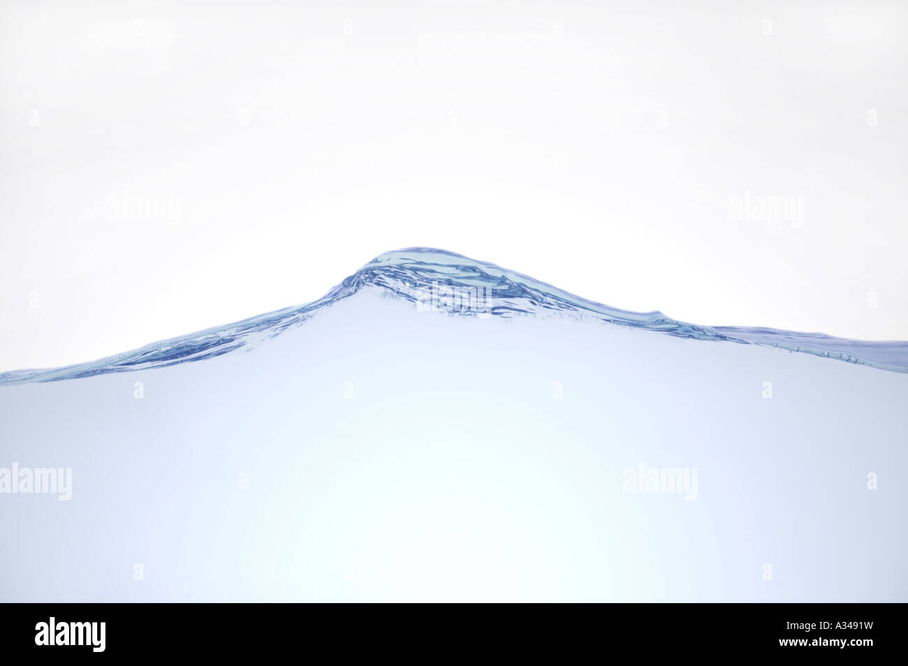 studio image of a blue luminescent water wave on white background Stock ...