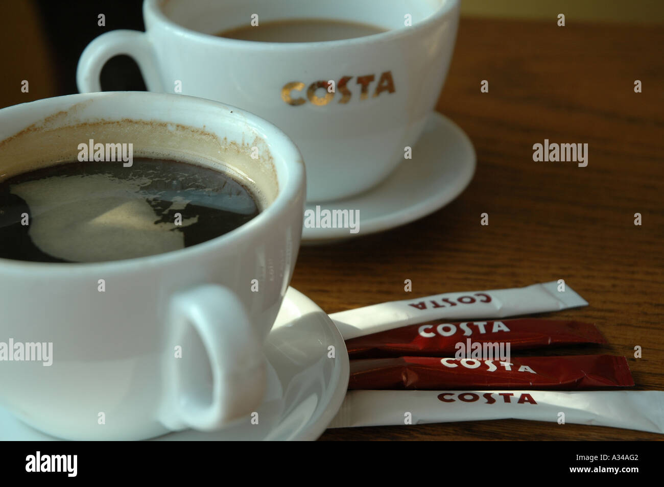 Two Costa Coffe Cups Stock Photo - Alamy
