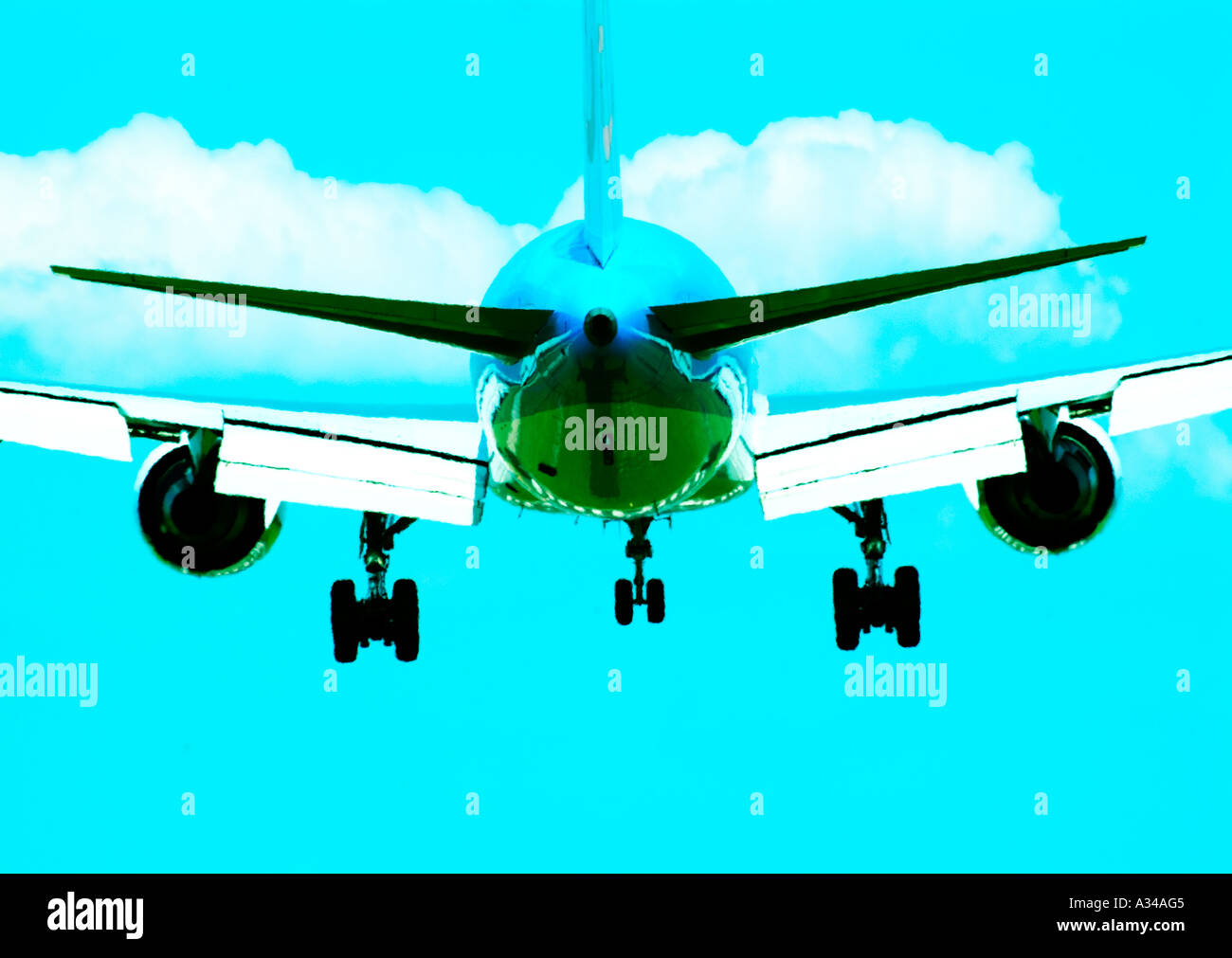 Airliner rear view Stock Photo - Alamy