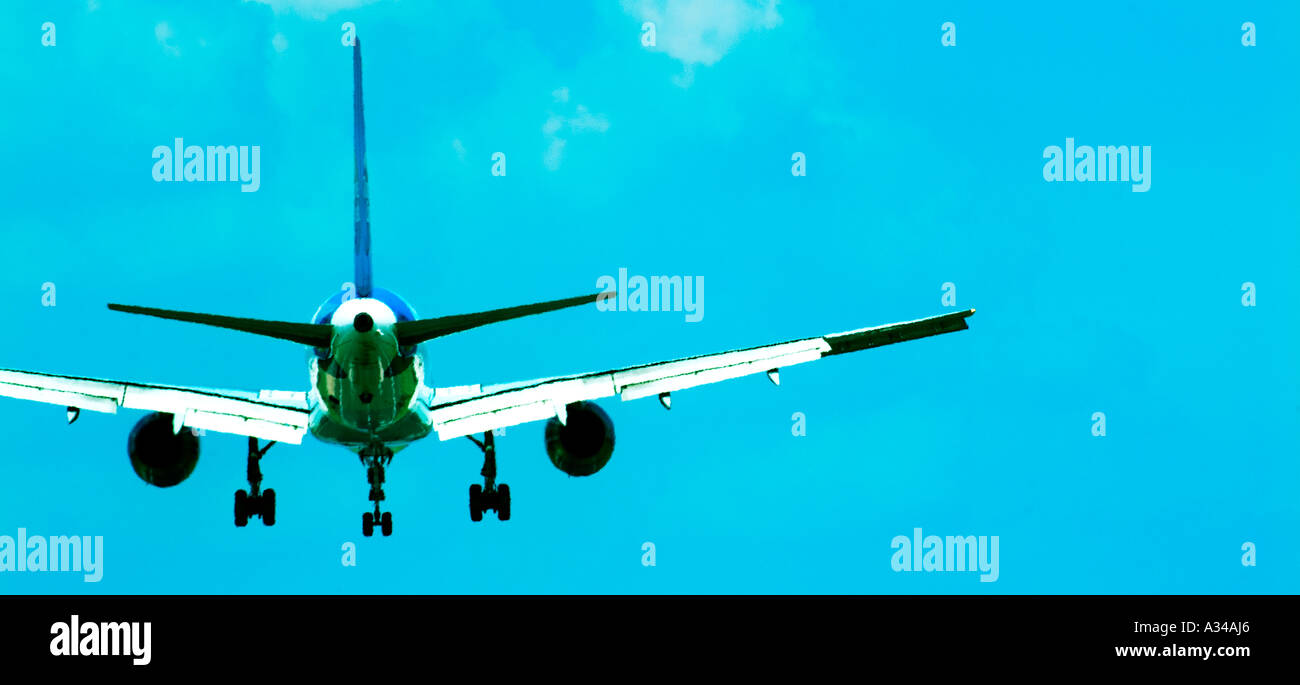 Airliner rear view Stock Photo - Alamy