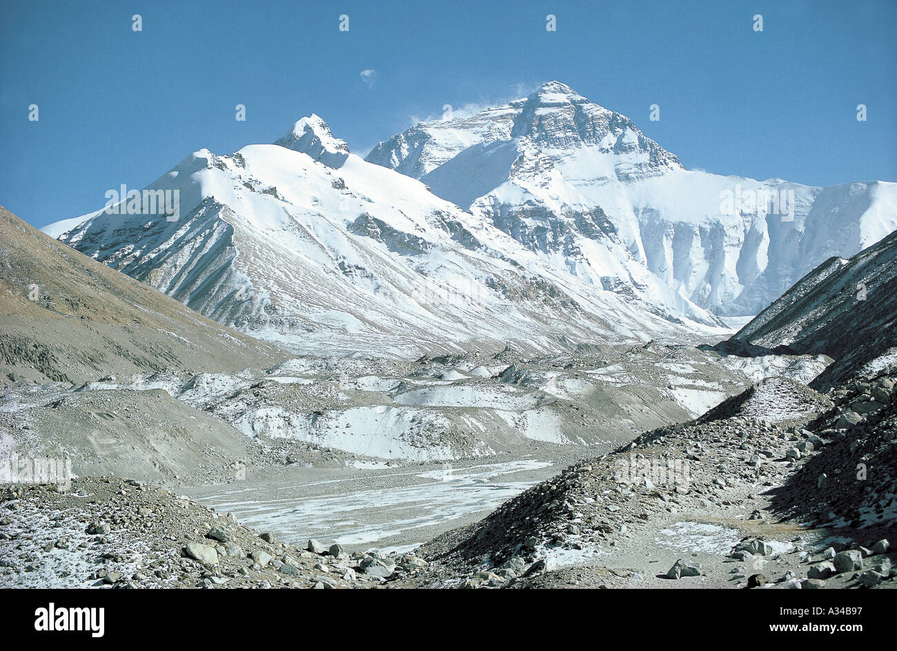 Mt everest and rongbuk glacier hi-res stock photography and images - Alamy
