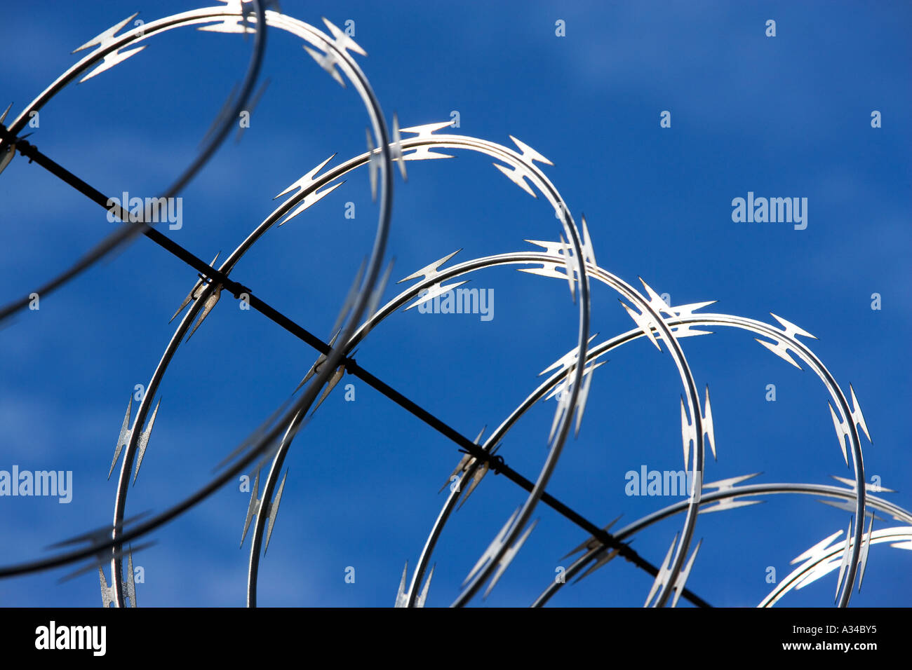 RAZOR WIRE, BARBED WIRE Stock Photo - Alamy