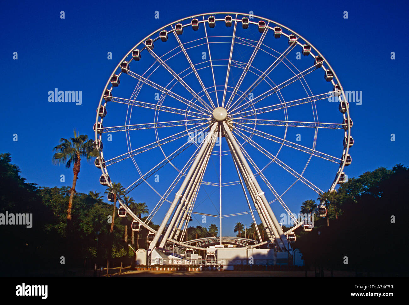 The Wheel of Seville, Prado de San Sebastian, Seville, Spain Stock ...