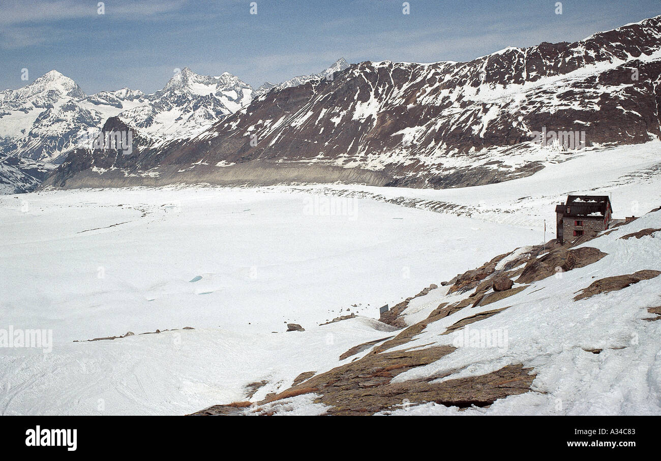 Monte Rosa Hut Stock Photo - Alamy