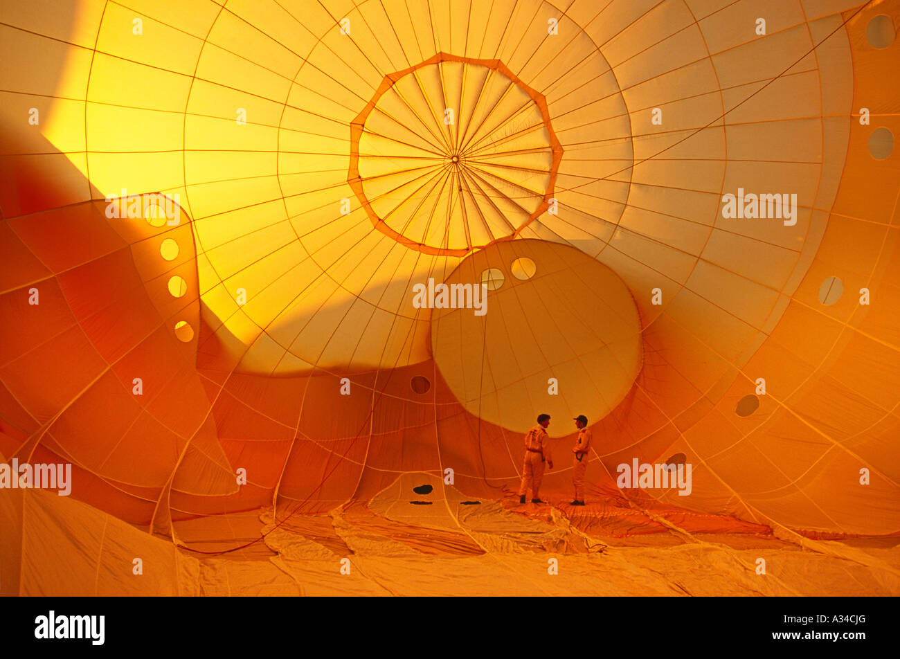 Hot air balloon two men inside hi-res stock photography and images - Alamy