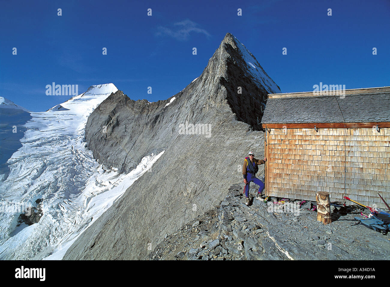 The mittellegi ridge on the eiger hi-res stock photography and images ...