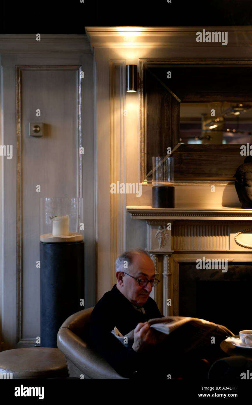 Man sitting in a bar Stock Photo - Alamy