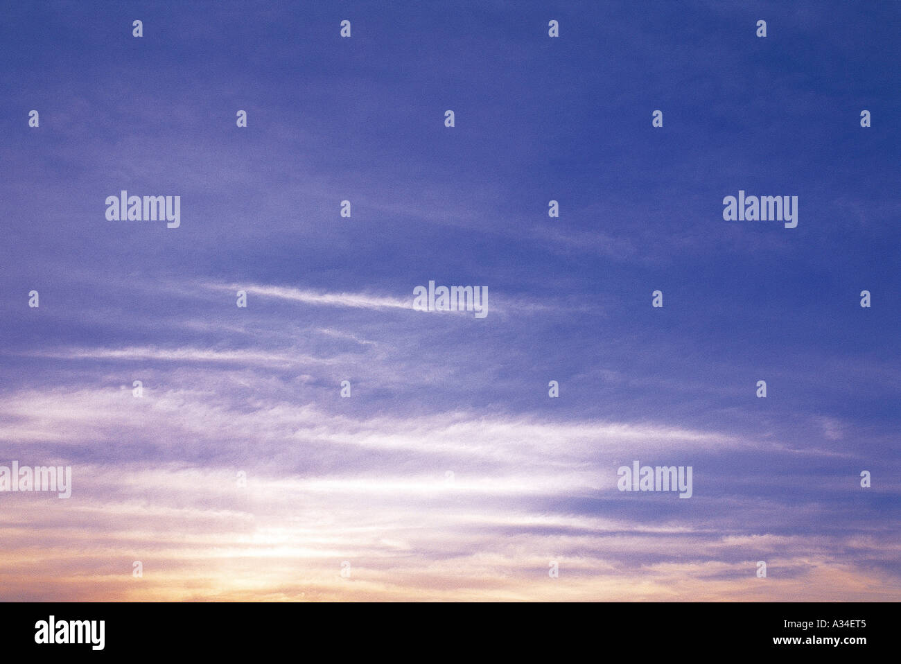 The Scenery of the cirrus in the clear sky Stock Photo - Alamy