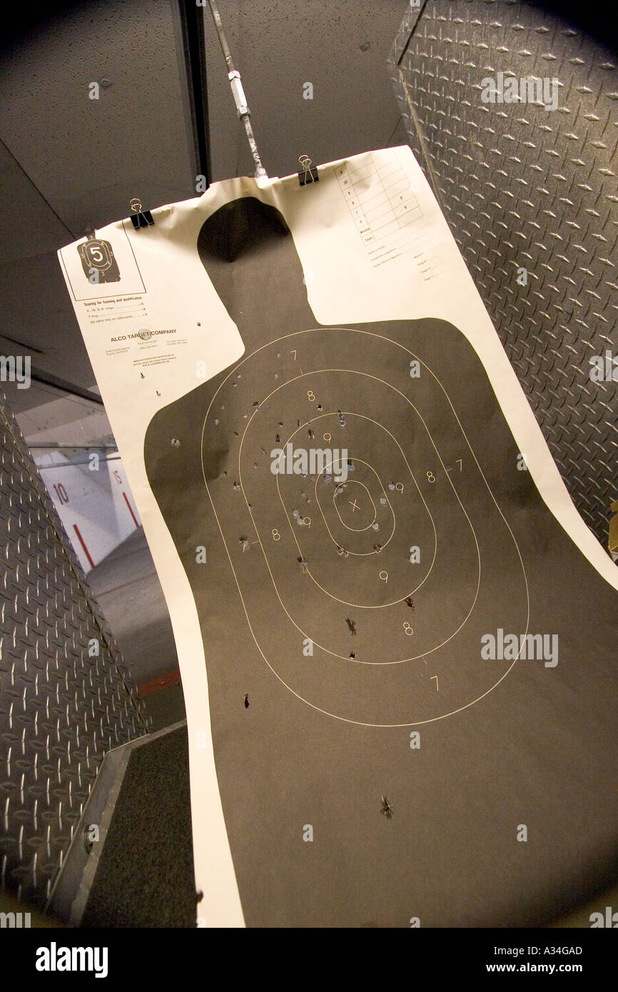 Gun target practice Las Vegas Nevada Shooting gallery Stock Photo - Alamy