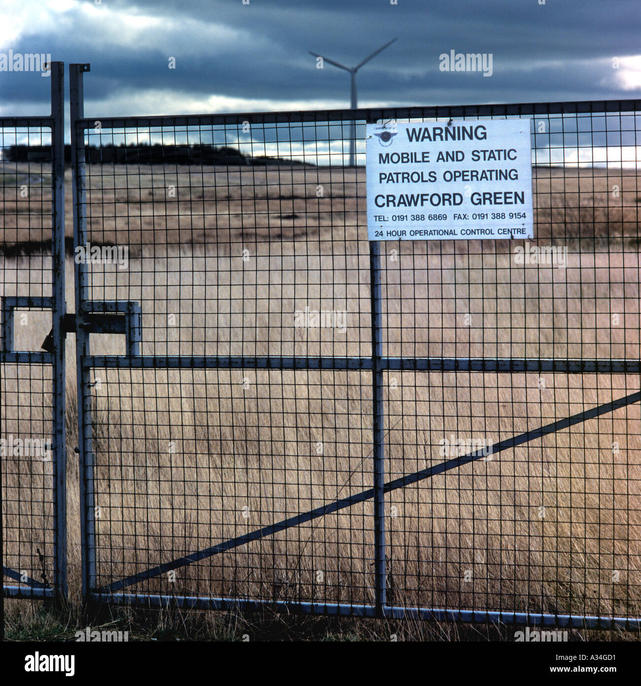 Padlocked gate FMD Foot and Mouth disease mass burial site Tow Law ...