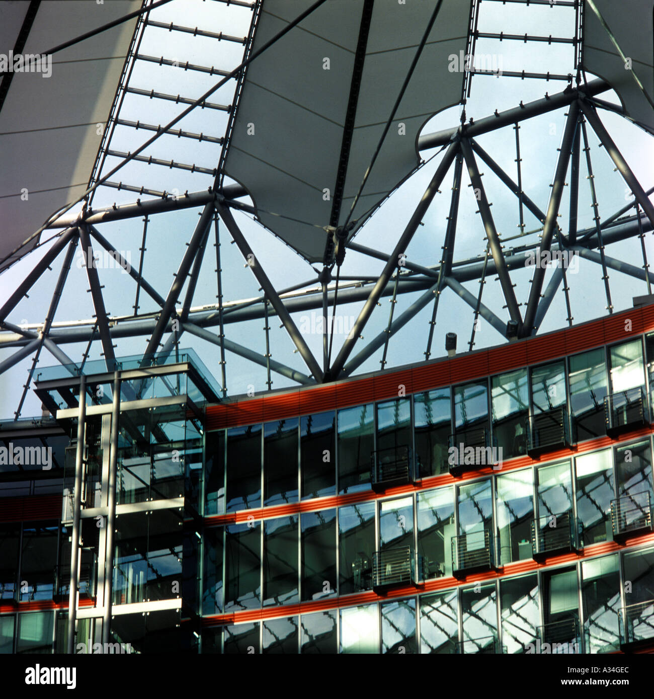 Circular canopy over Potsdamer Platz Berlin Germany Stock Photo - Alamy