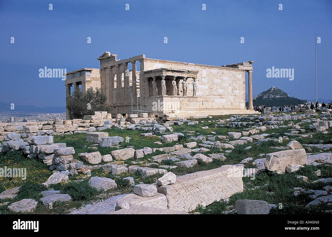 An ancient ruin on the grassland Stock Photo - Alamy