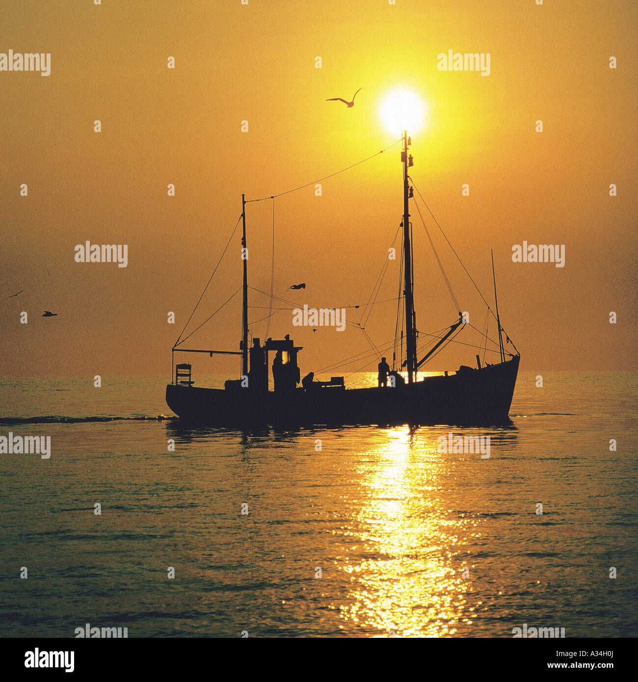 Sun sea boat hi-res stock photography and images - Alamy