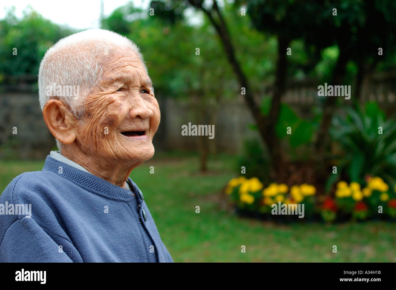 old lady 95 Thailand MR Stock Photo - Alamy