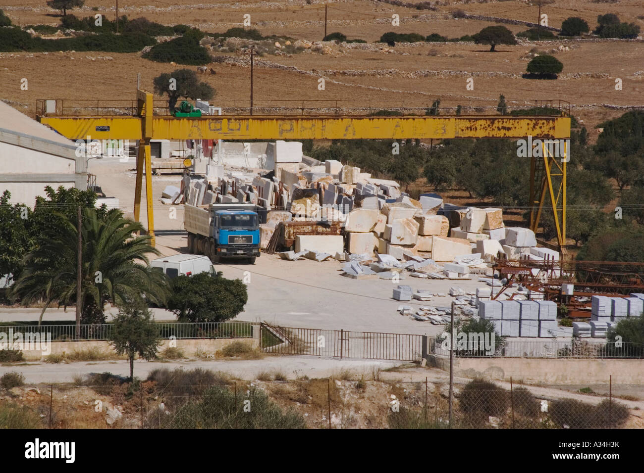 Greek Island Paros marble quarry Stock Photo - Alamy