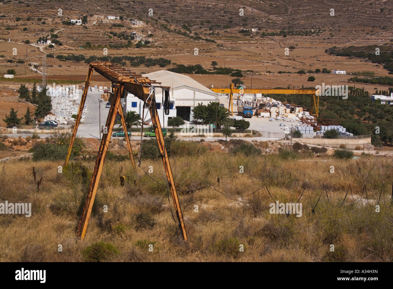 Greek Island Paros marble quarry Stock Photo - Alamy