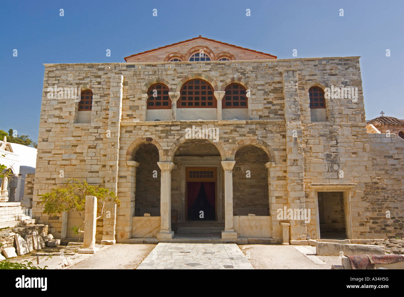 Greek Island Paros Parikia Paros Church of 100 doors Stock Photo - Alamy
