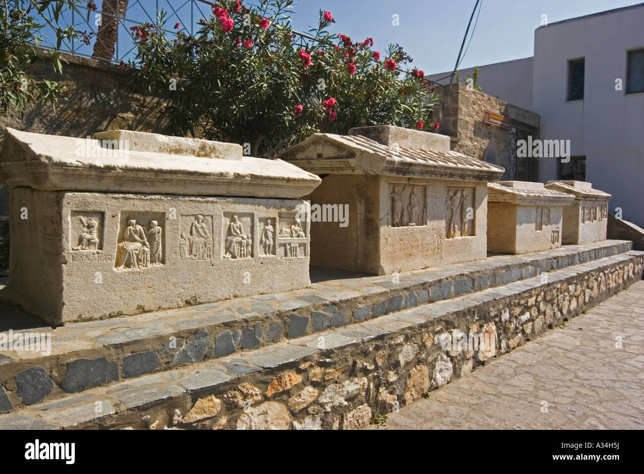 Greek Island Paros Parikia Paros Archaeological museum Table tombs near ...