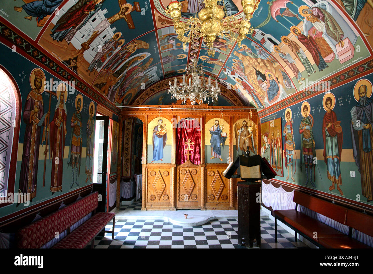 chapel St. George Kalamos, Rhodes, Greece Stock Photo - Alamy