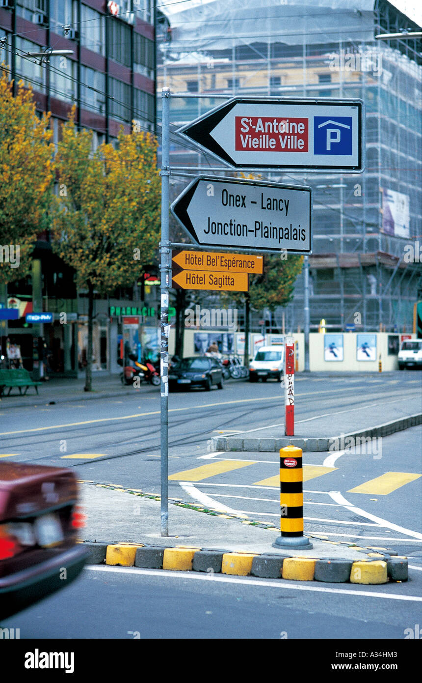 Geneva traffic sign hi-res stock photography and images - Alamy