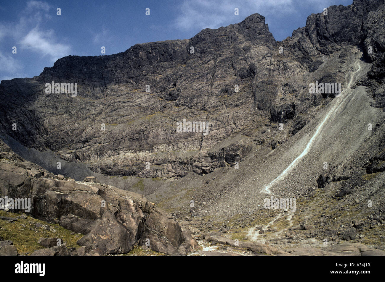 The Great Stone Shoot of Sgurr Alasdair, Coire Lagan, Isle of Skye ...