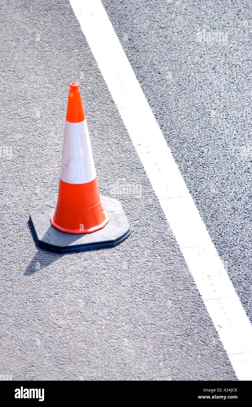 Royalty free photograph of British motorway cone on the M25 London UK ...