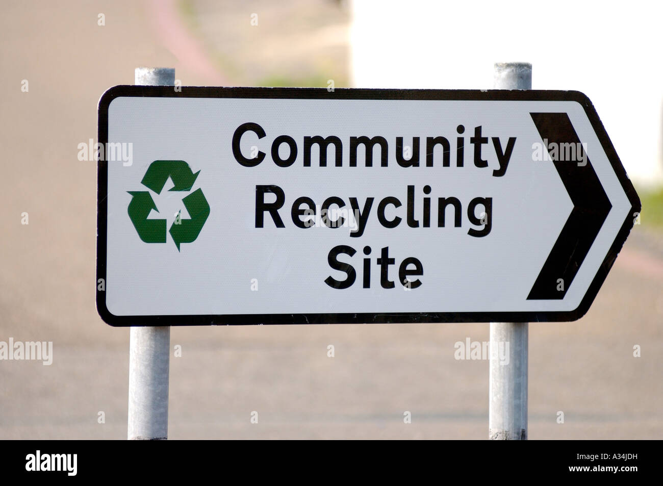 Royalty free photograph of British recycling sign London UK Stock Photo ...