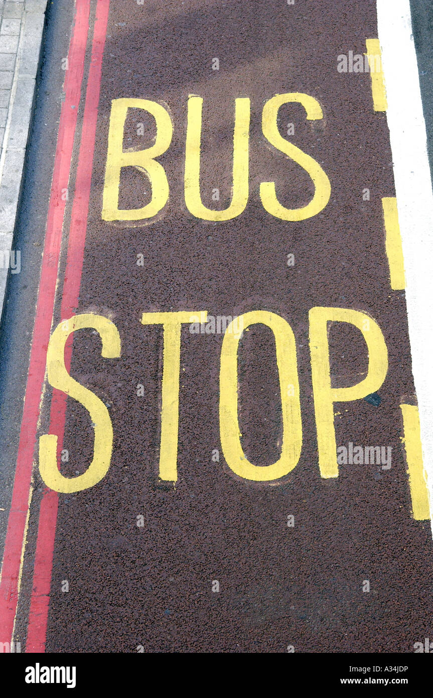 Royalty free photograph of British bus stop road sign London UK Stock ...