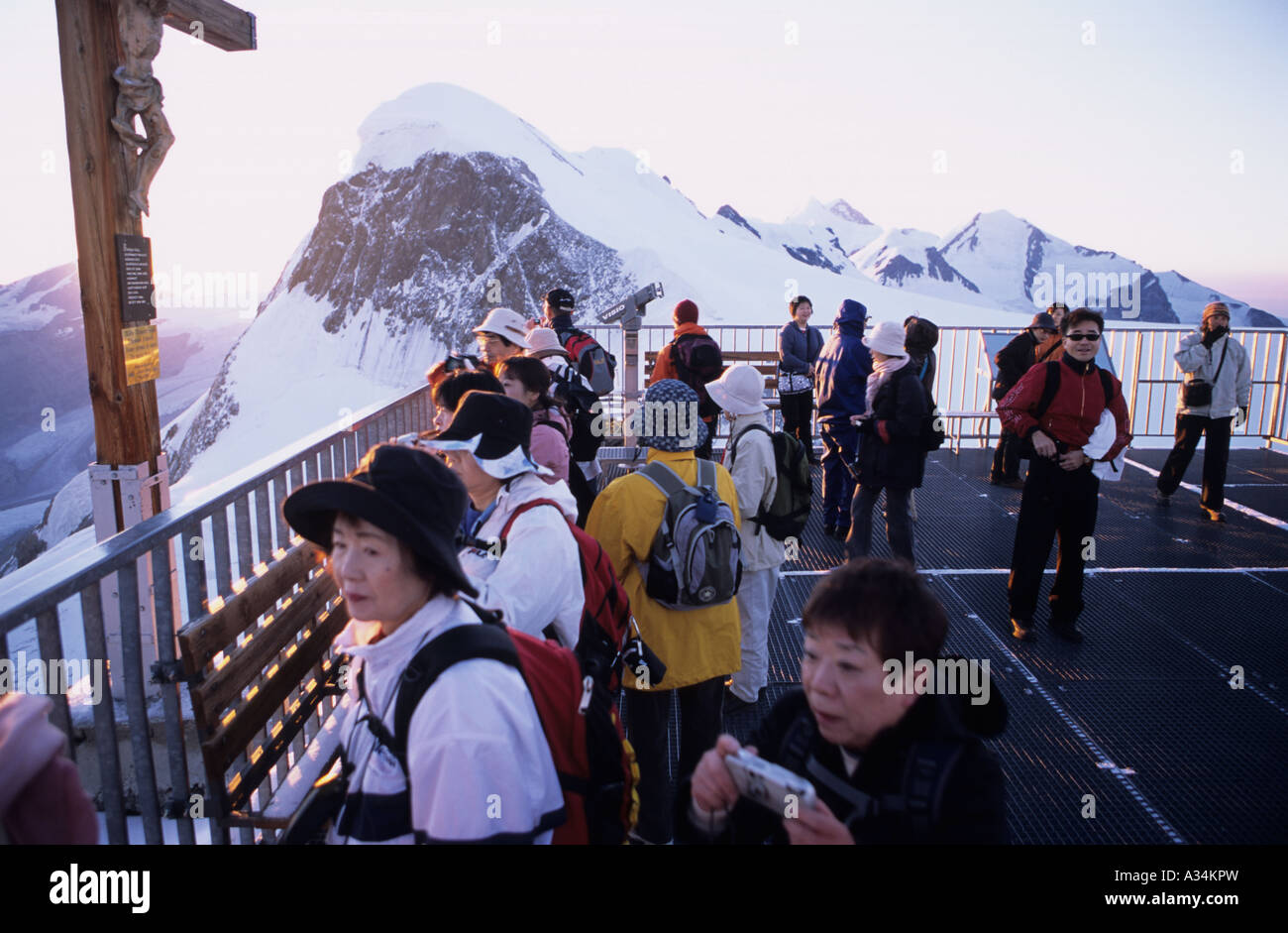 Klein Matterhorn platform Stock Photo - Alamy