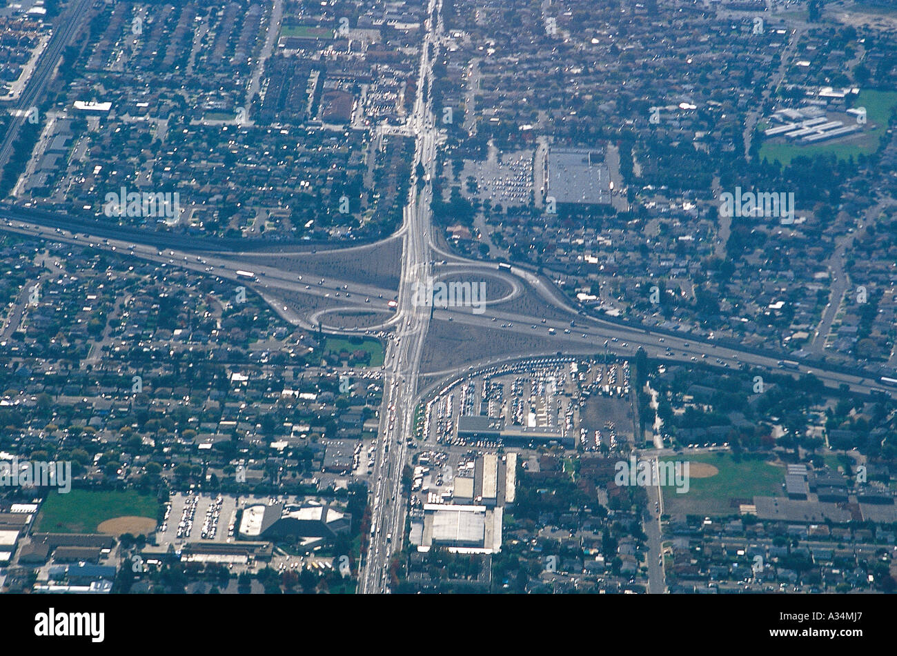 An aerial view of the thoroughfare Stock Photo - Alamy