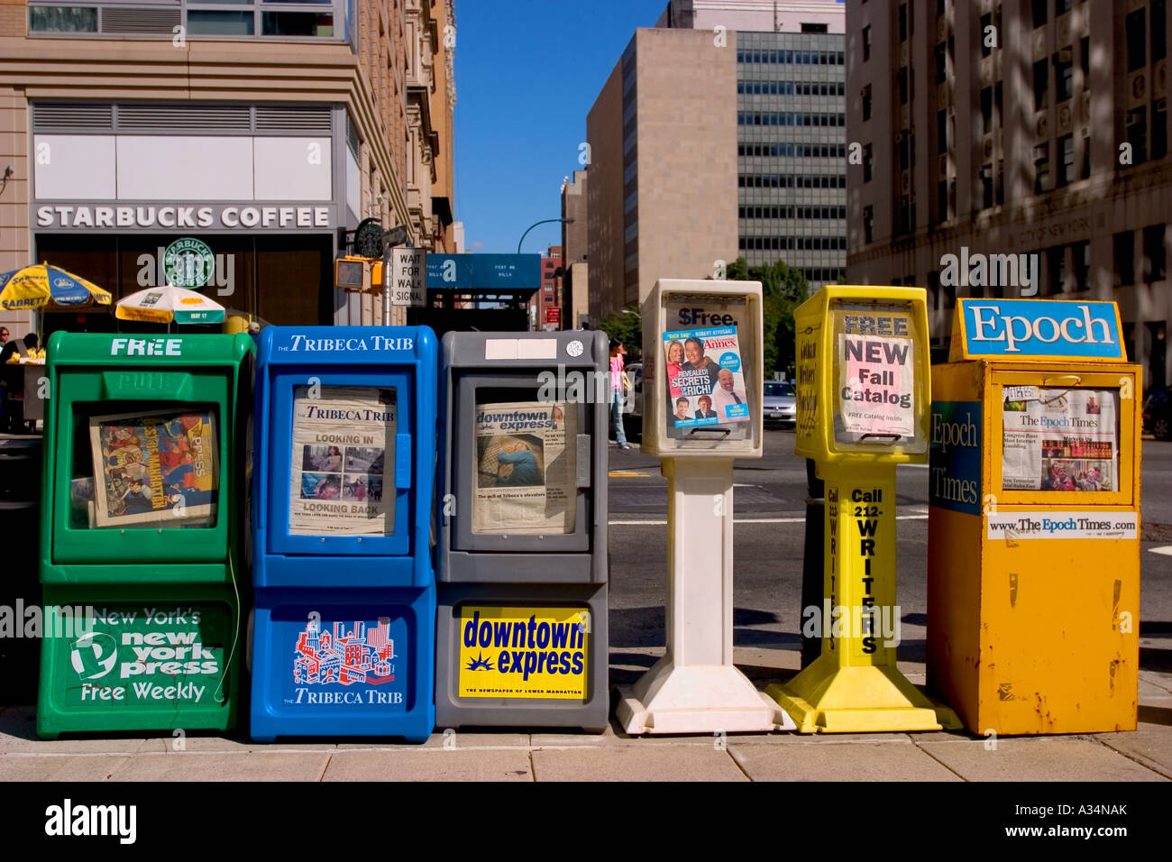 Newspaper box in new york usa Stock Photo - Alamy