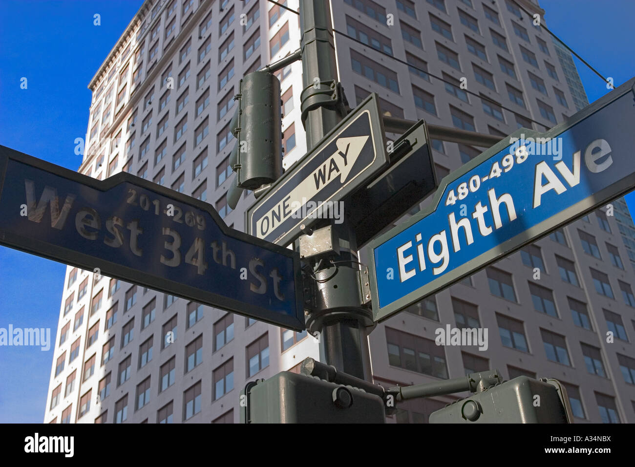 Directional signs with arrows pointing in opposite directions in new ...