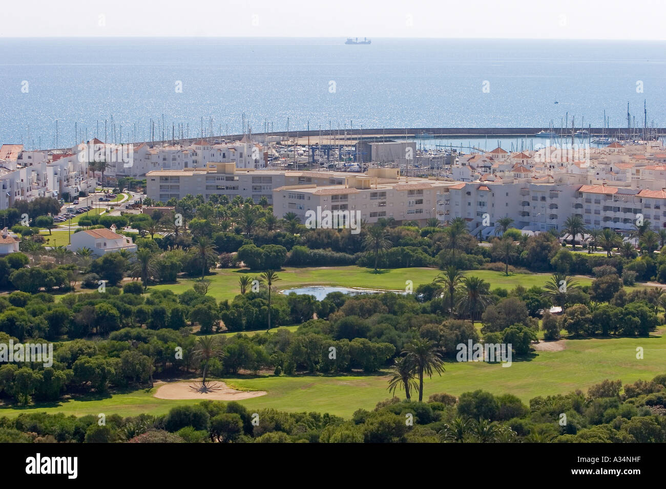 Almerimar golf course and port in Spain Stock Photo - Alamy