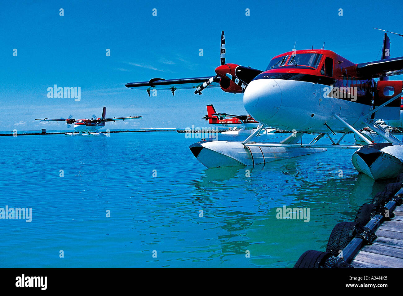 A light aircraft is floating on the sea Stock Photo - Alamy