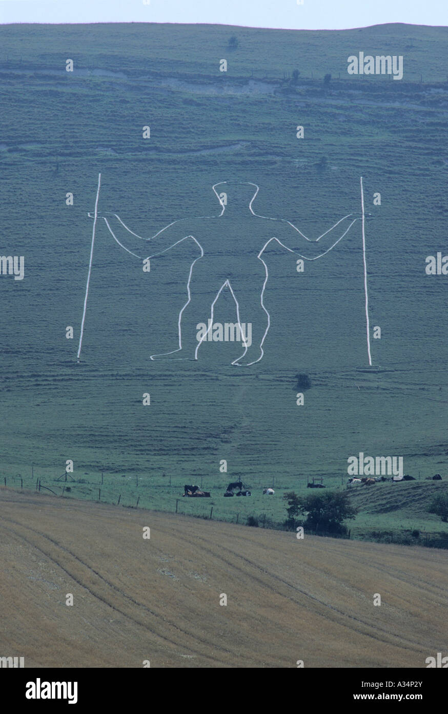 The Long Man, Wilmington, Sussex, UK Stock Photo - Alamy