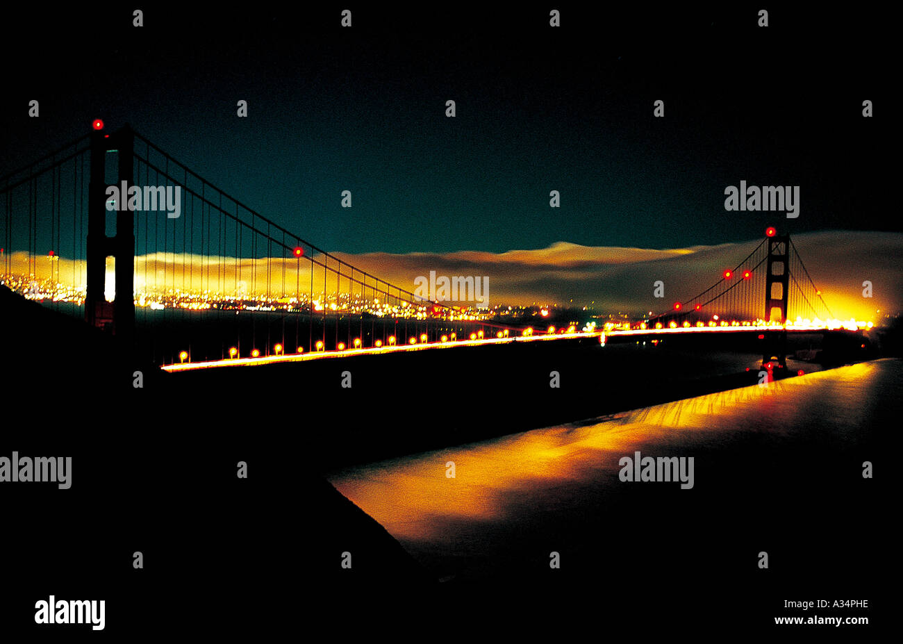 The Golden Gate Bridge in sunset time Stock Photo - Alamy