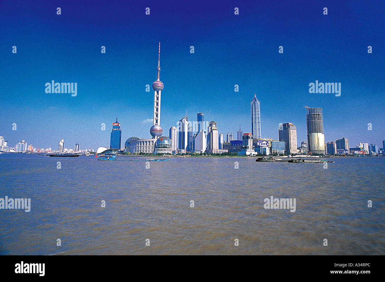 Buildings over the river Stock Photo - Alamy