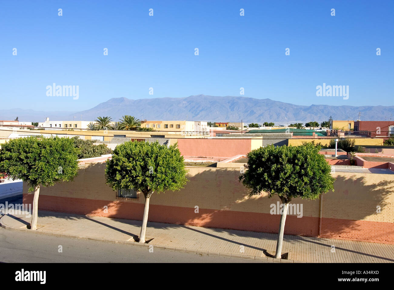 Backstreets of small town of San Agustin in Spain Stock Photo - Alamy