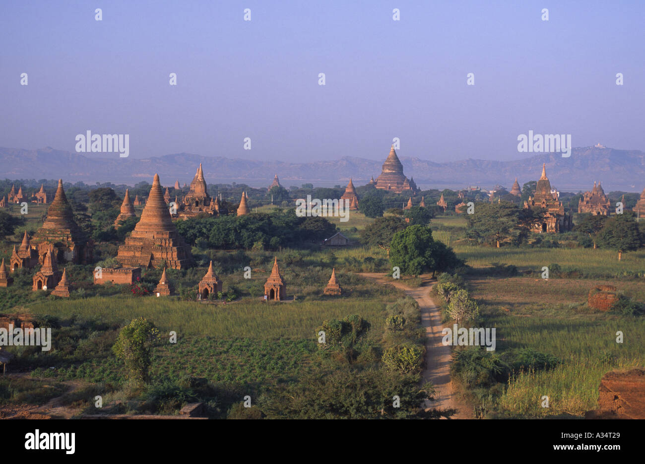 Ancient temples on the Bagan plains Myanmar Stock Photo - Alamy