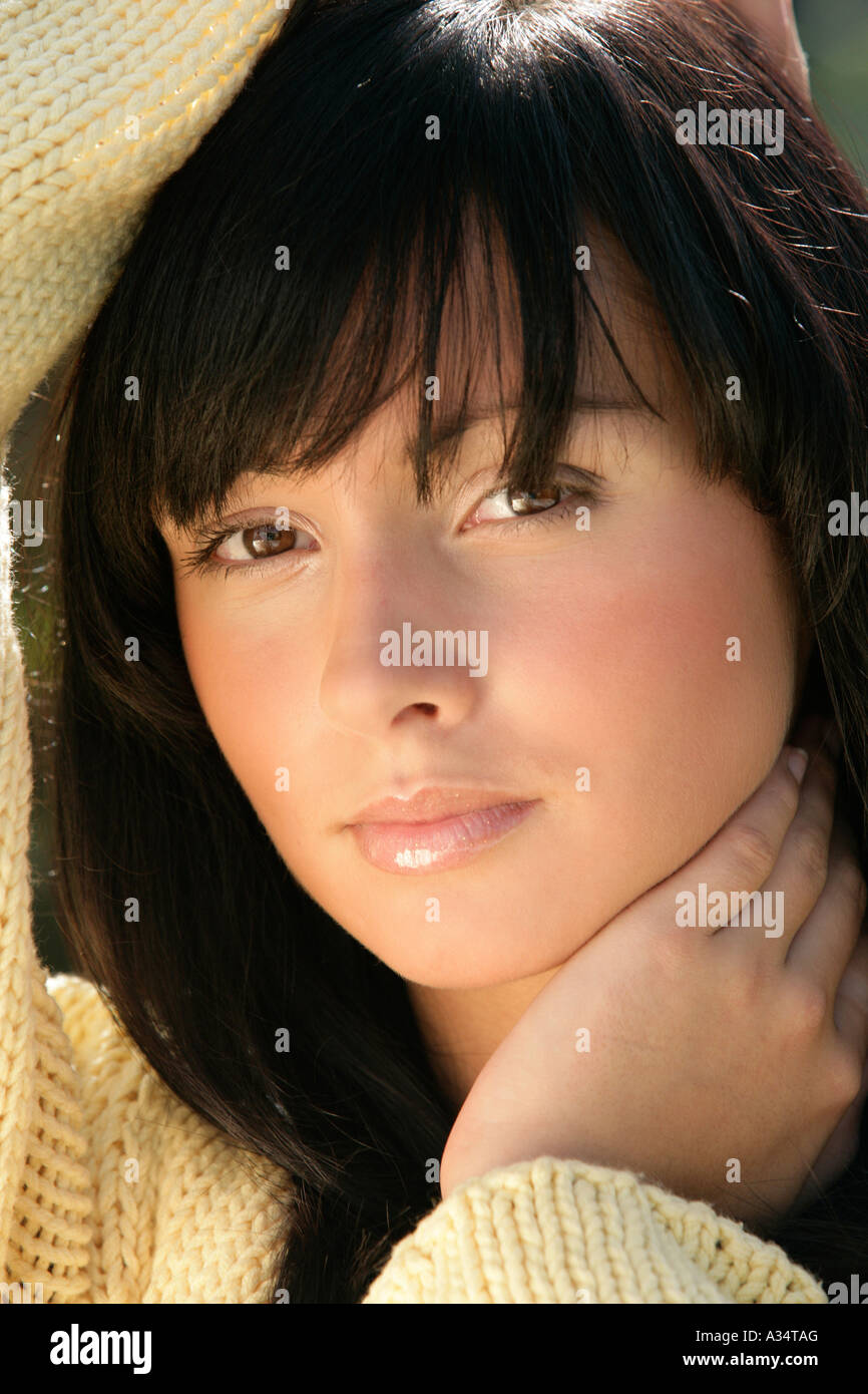Portrait of young attractive woman Stock Photo - Alamy