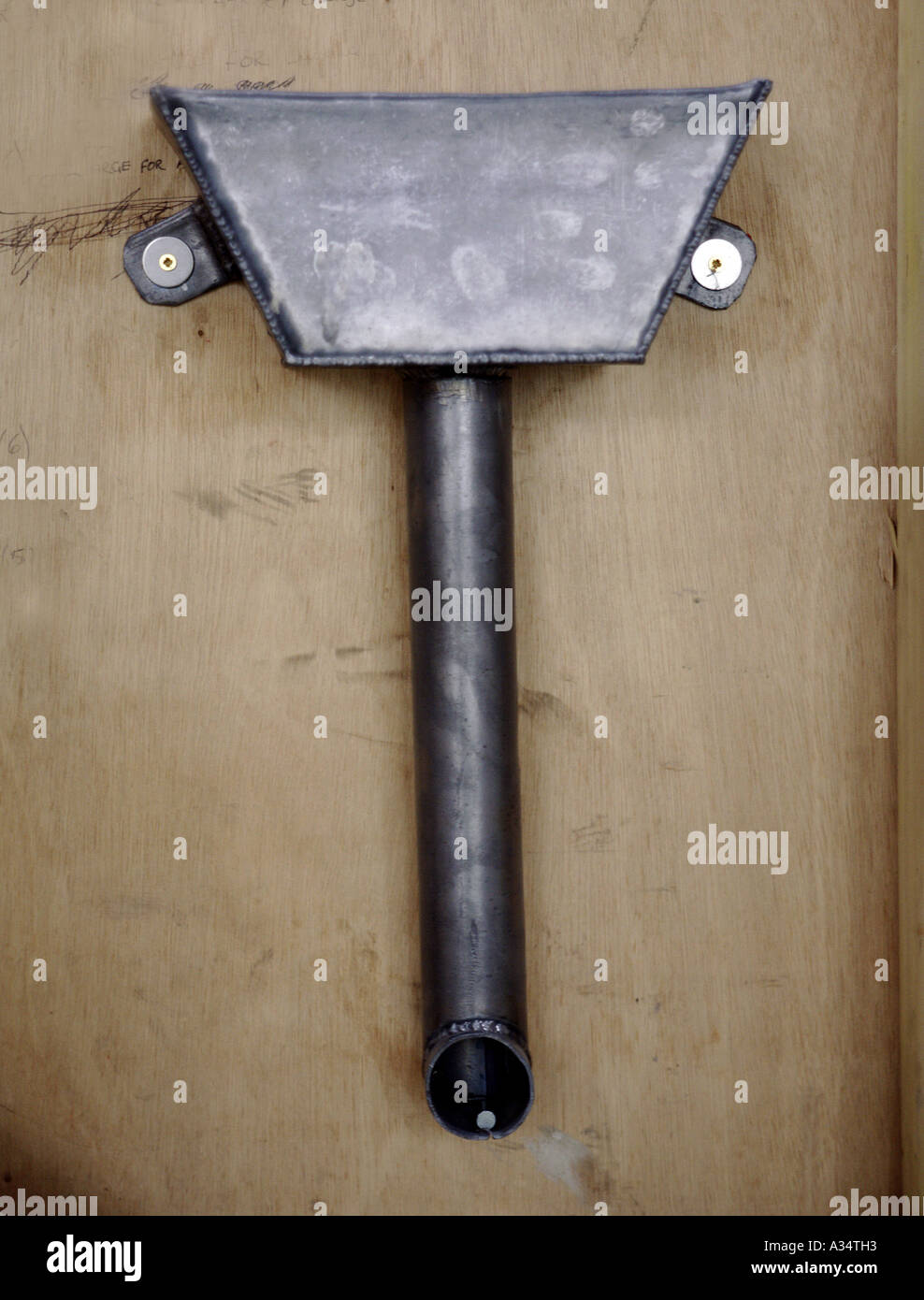 Training mock up of a lead hopper and pipe during construction skills ...