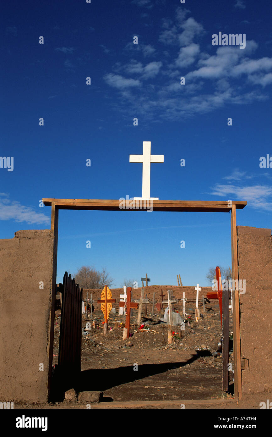 Native American cemetery Taos New Mexico Stock Photo - Alamy