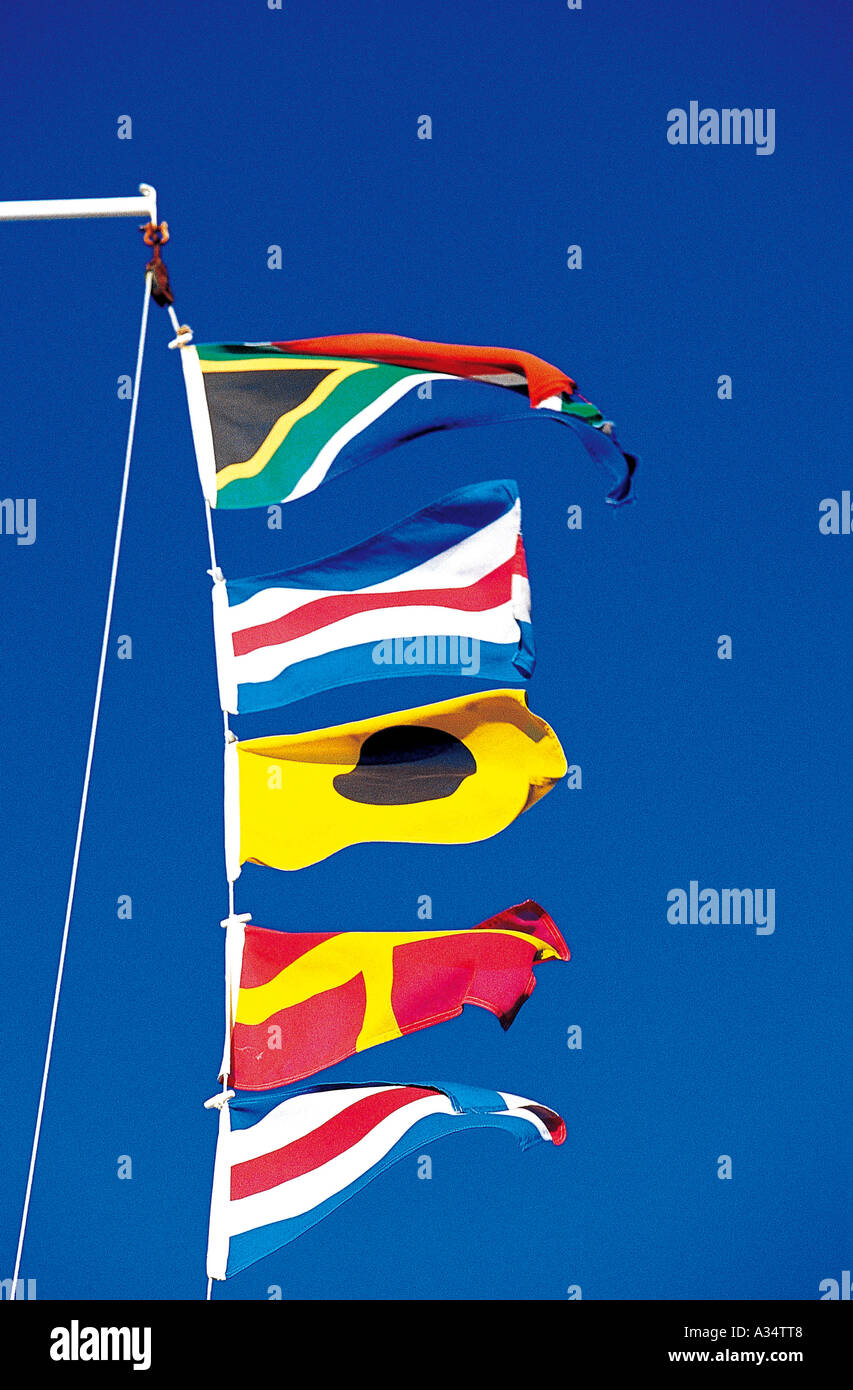 The natural flags flying in the sky Stock Photo - Alamy