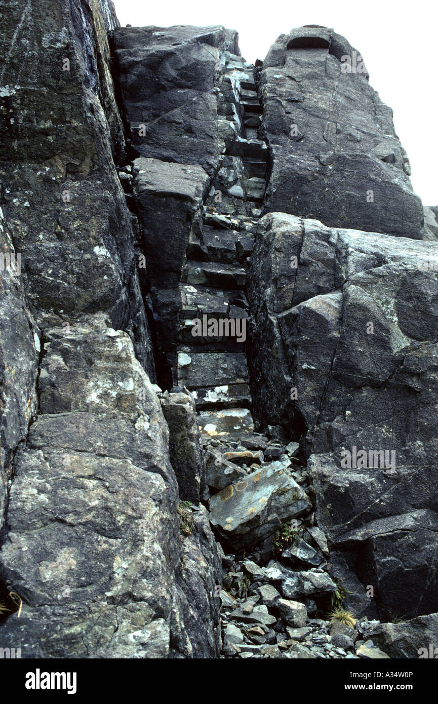 Basalt ladder inclusion in gabbro. Sgurr nan Gillean, the Black Cuillin ...
