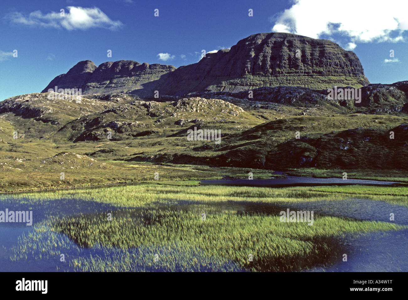 Suilven from the Inverkirkaig path. Assynt, Wester Ross, Scotland ...