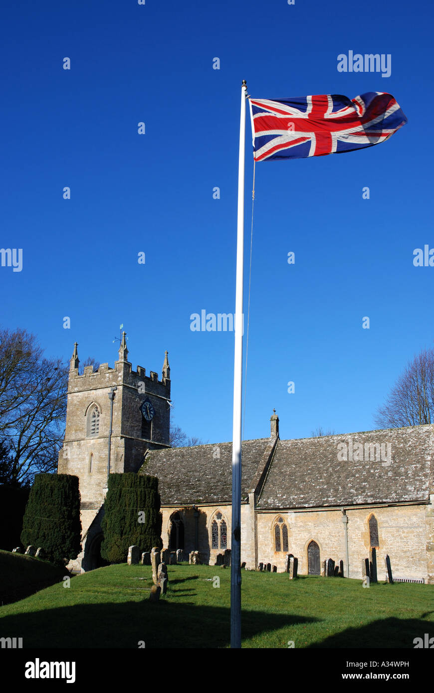 St. Peter`s Church, Upper Slaughter, Gloucestershire, England, UK Stock ...