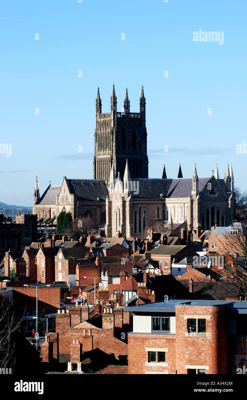 Worcester Cathedral seen from Fort Royal Park, Worcester ...