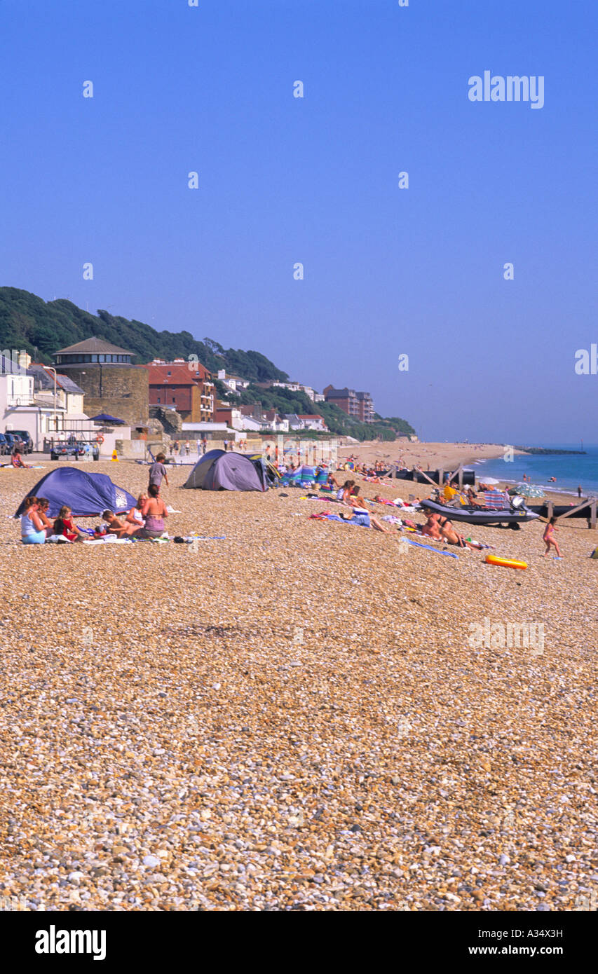 Hythe beach in Summer, Kent, UK Stock Photo - Alamy