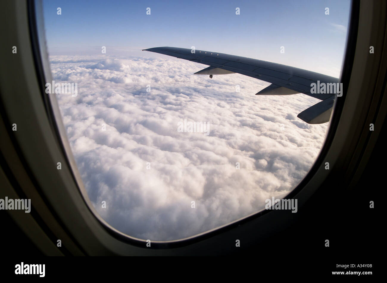 view from the passenger window of a jet Stock Photo - Alamy