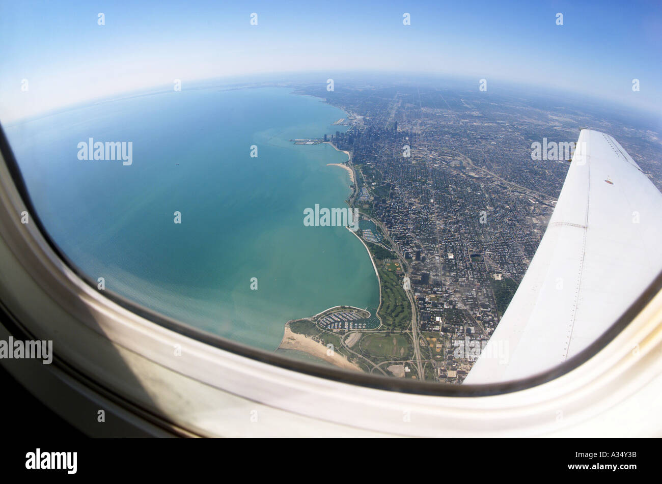 view from the passenger window of a jet Stock Photo - Alamy